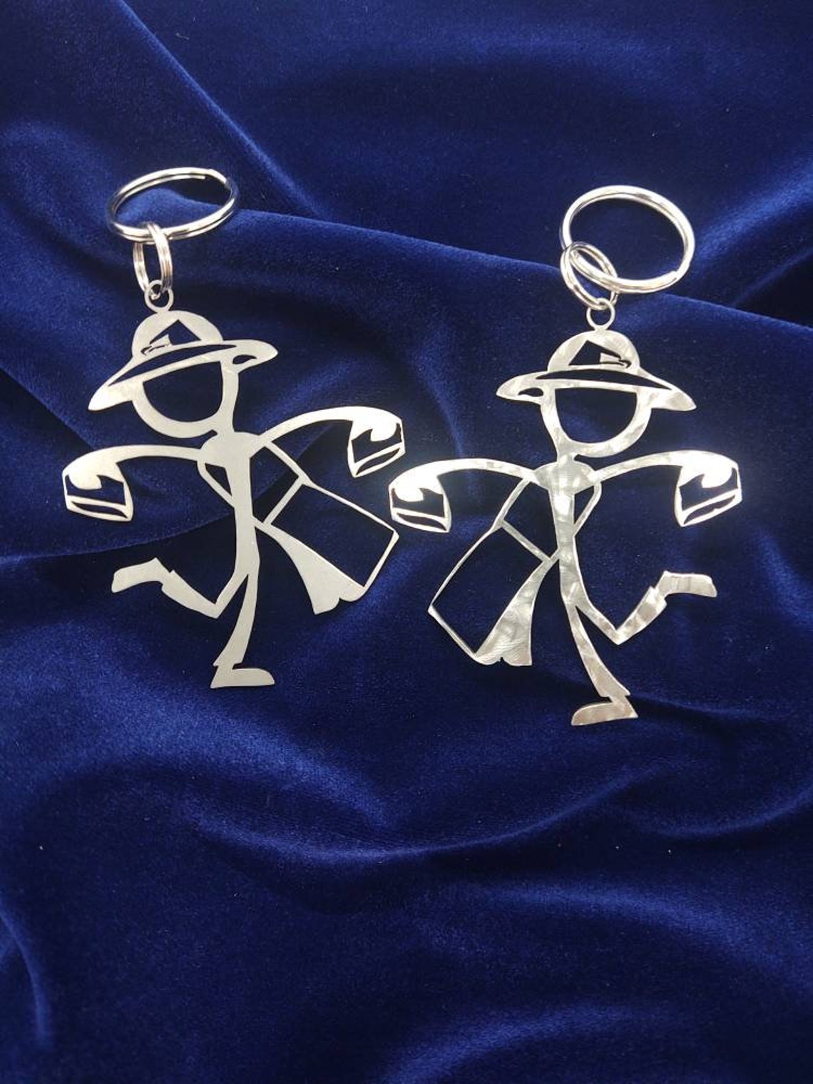Happy Postal Worker Male Stick Figure Mailman Key Chain | Etsy
