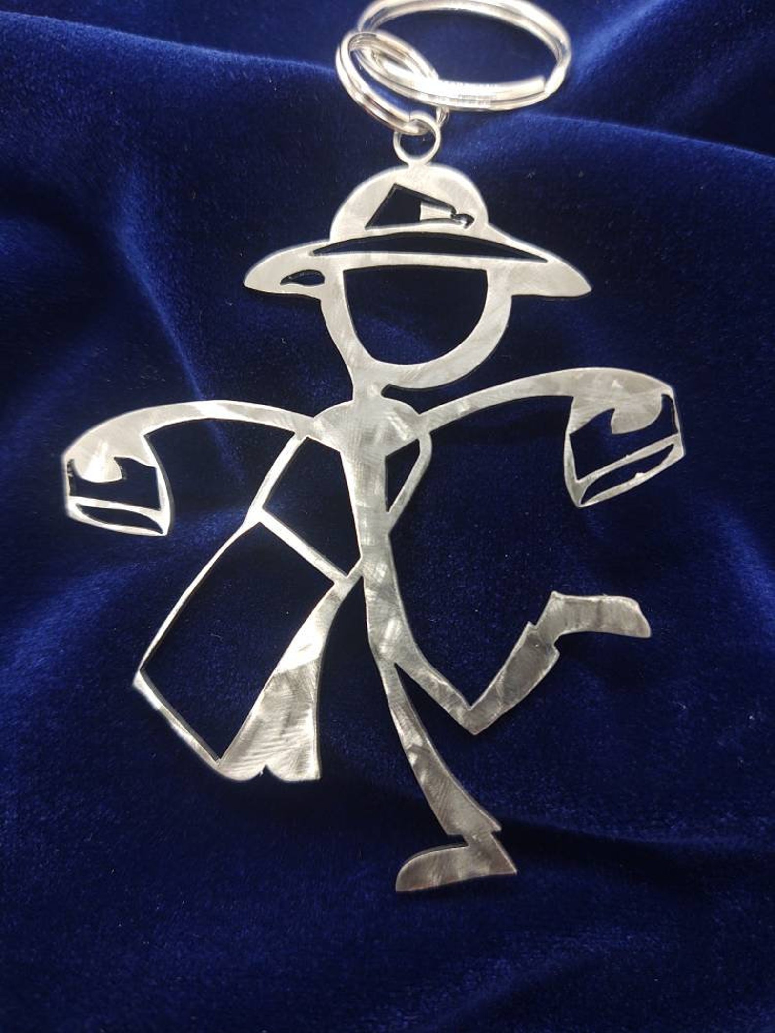 Happy Postal Worker Male Stick Figure Mailman Key Chain - Etsy