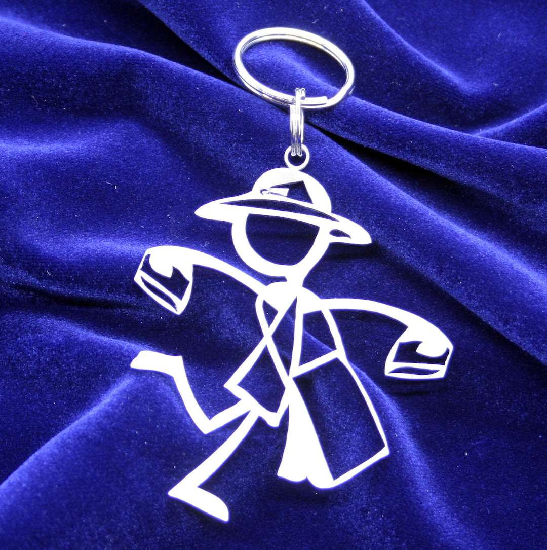 Happy Postal Worker Female Stick Figure Keychain for Postal Workers and ...