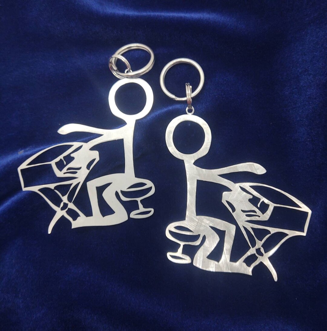 Stick Figure Keyboard Musician Player Key Chain Charm or Ornament for ...