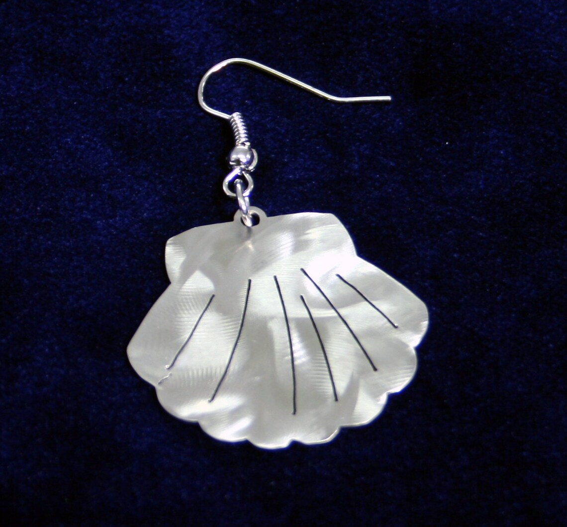 Little Clam Shell Stainless Steel Dangly Sea Creature Earrings | Etsy