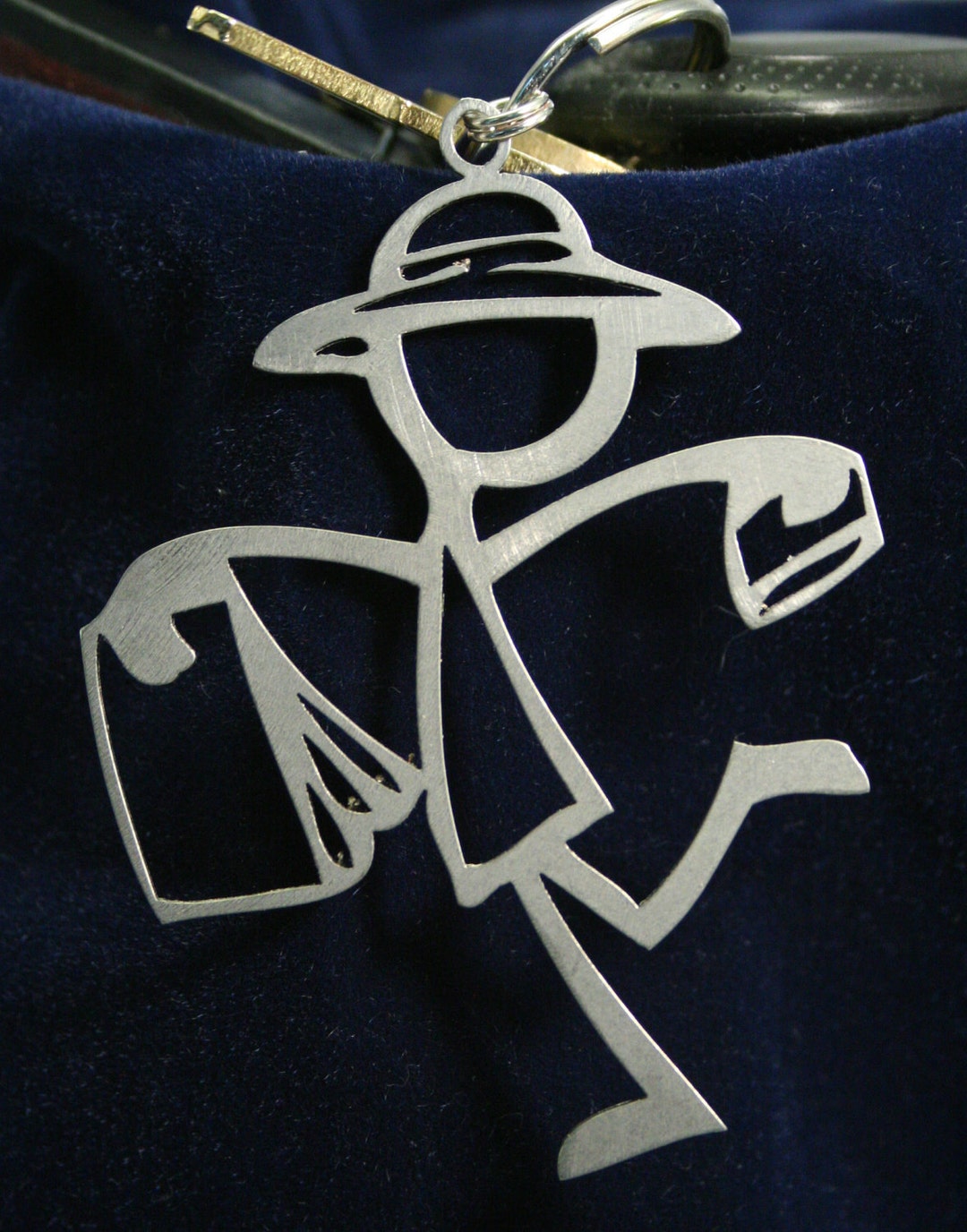 Happy Shopper Stick Figure Keychain - Etsy