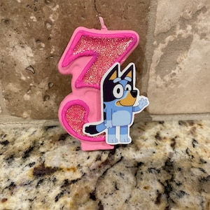 Bluey Birthday Candle - Etsy