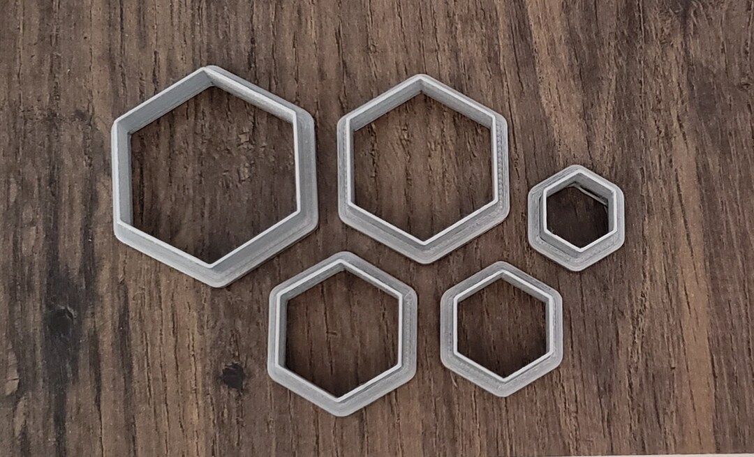 HEXAGON Polymer Clay Cutter, Polygon, Earring Cutter, Pmc Clay, Ceramic ...