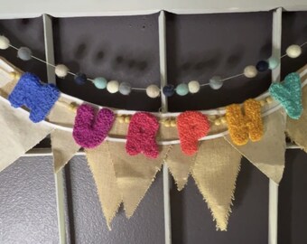 Personalized Punch Needle Name Tag Name Tag Punch Needle, Baby Room ...