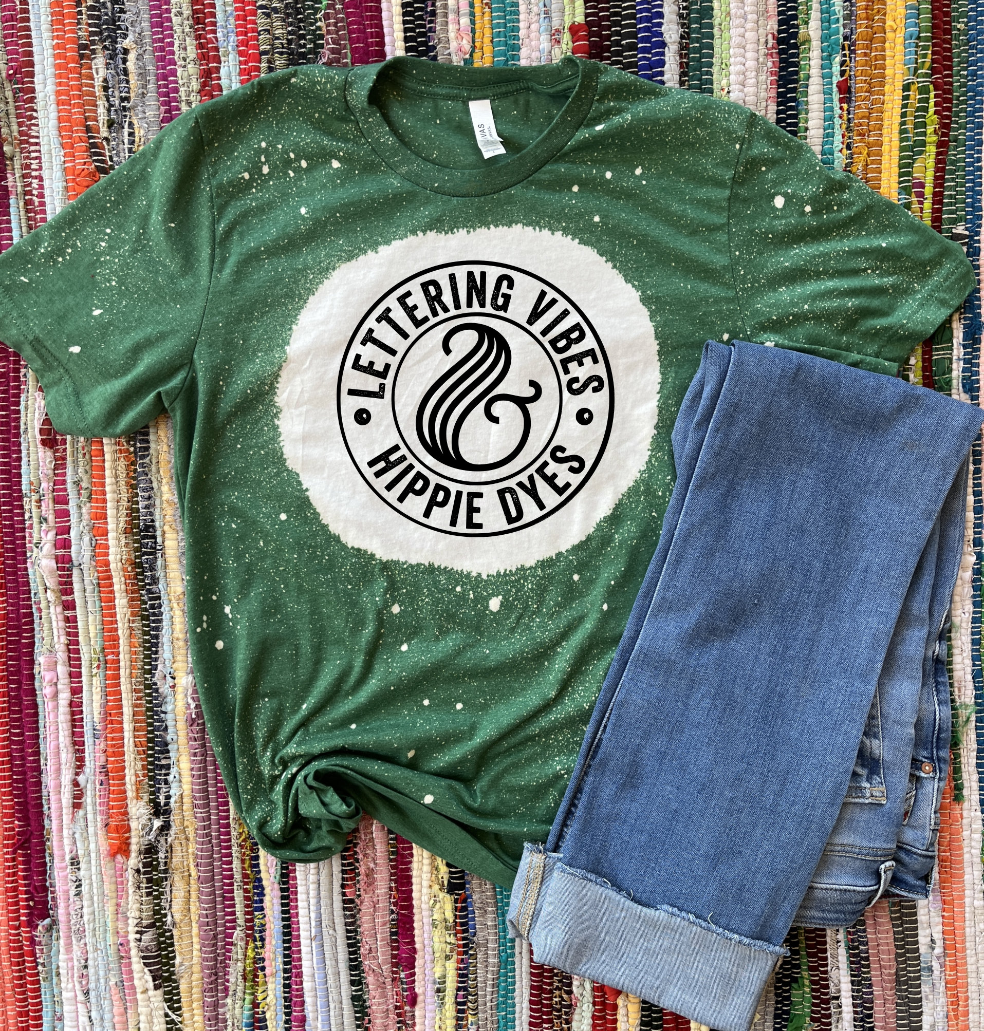 Heather Grass Green Bleached Mockup - Etsy