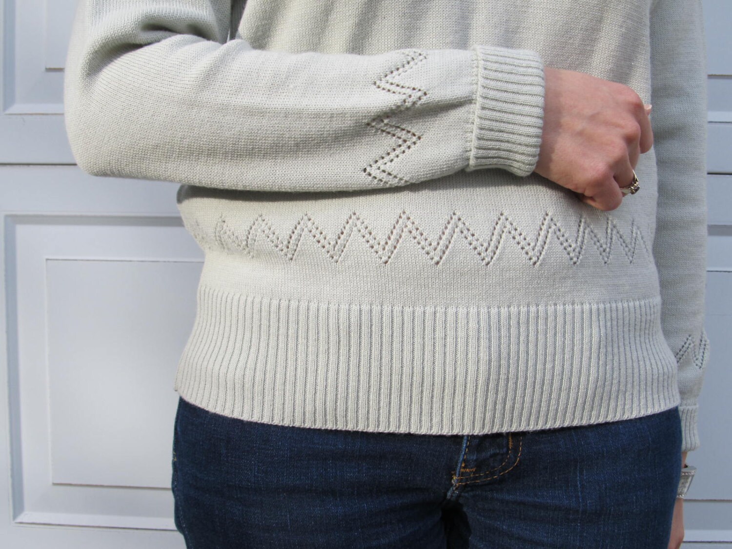 Vintage Young Pendleton Ice Blue Sweater With Trim, Small - Etsy