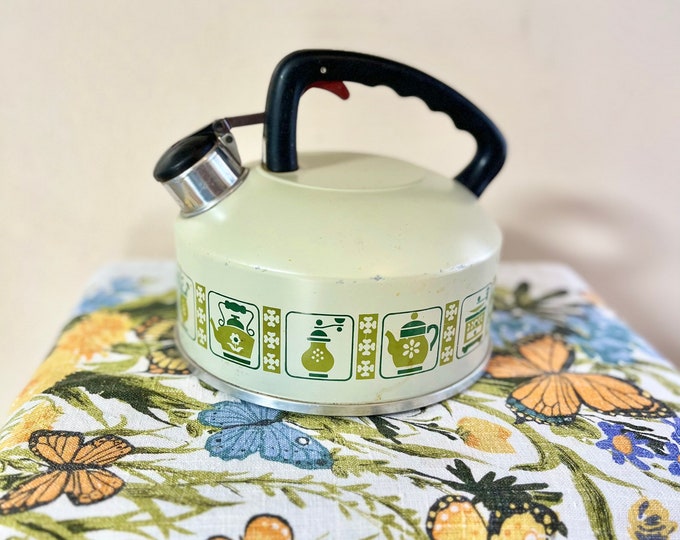 Vintage Trig Avocado Kitsch Metal Tea Kettle - Etsy