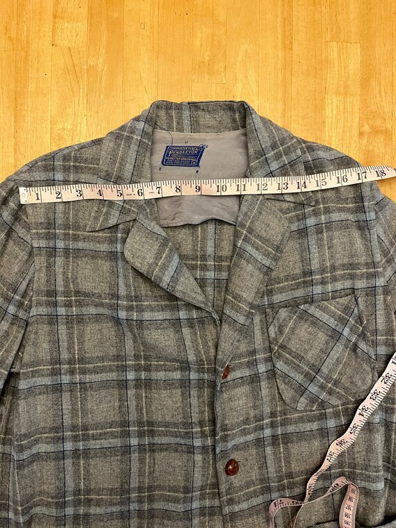 Vintage Pendleton 49er, plaid shacket, grey plaid jac… - Gem