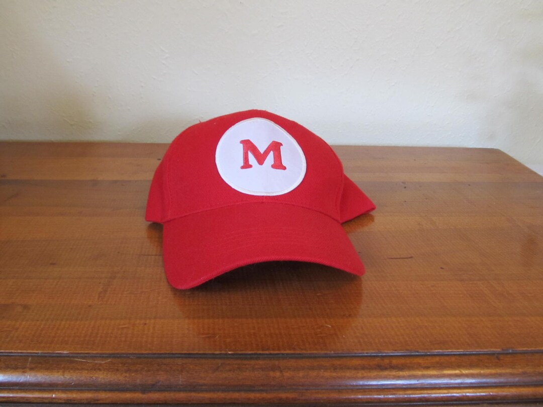 Vintage Trucker Hat, M Monogram Hat, Red With Monogram, One Size - Etsy