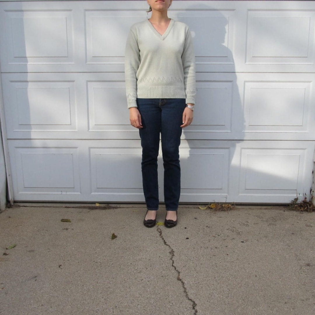 Vintage Young Pendleton Ice Blue Sweater With Trim, Small - Etsy