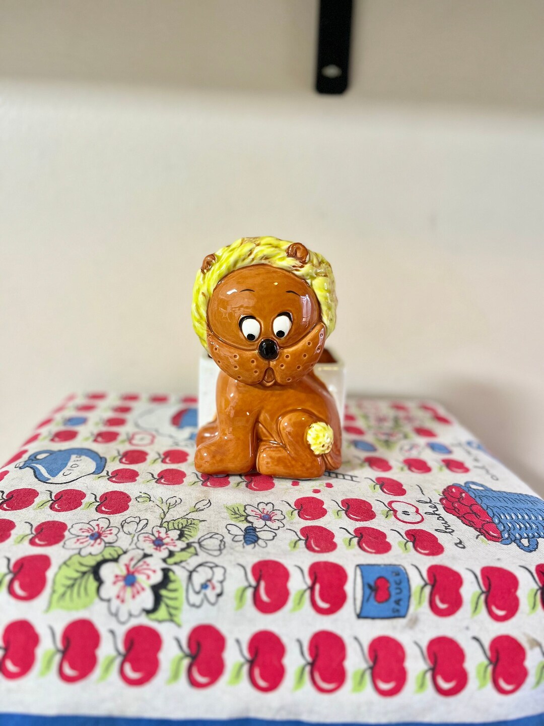 Vintage Ceramic Lefton Lion Planter - Etsy