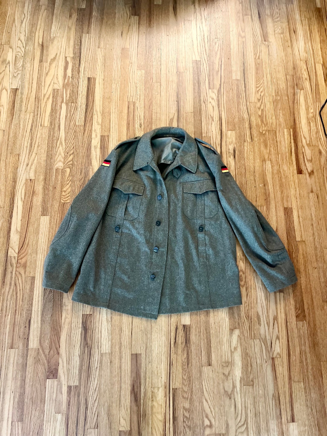Vintage Wool Army Jacket Field Jacket Medium Weight Wool Coat XL - Etsy