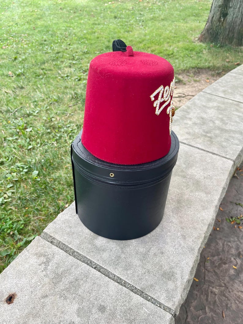 Vintage Shriner's Masonic Fez Zenobia Hat With Case - Etsy