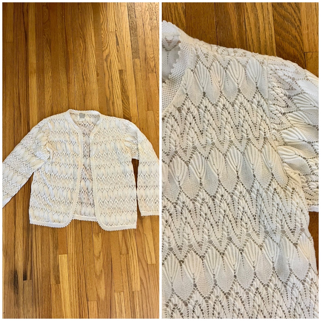 Vintage 1970s Vienna Lace Open Cropped Cardigan, XS/S - Etsy
