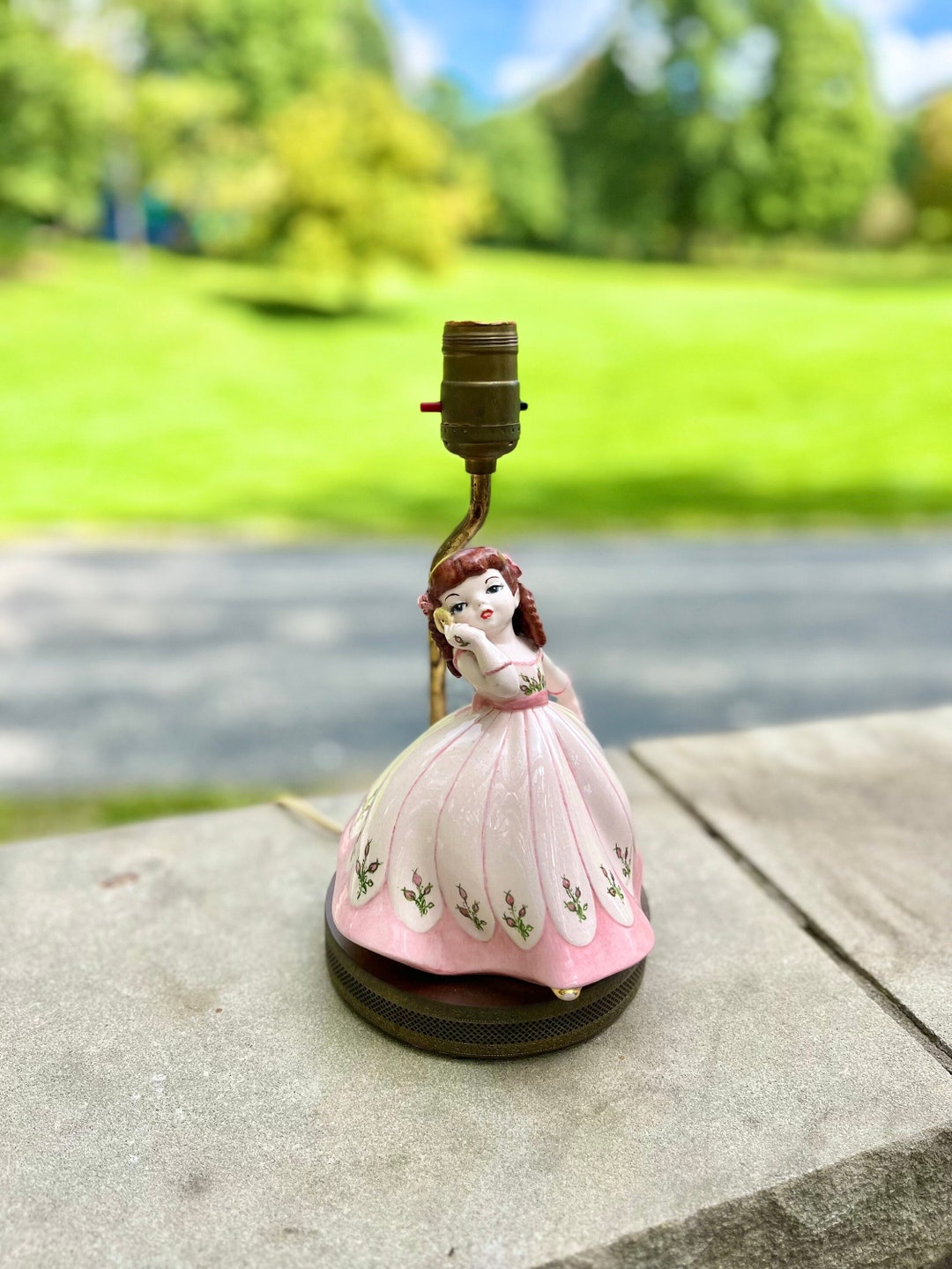 Vintage Ceramic Little Girls' Room Pink Lady Lamp - Etsy