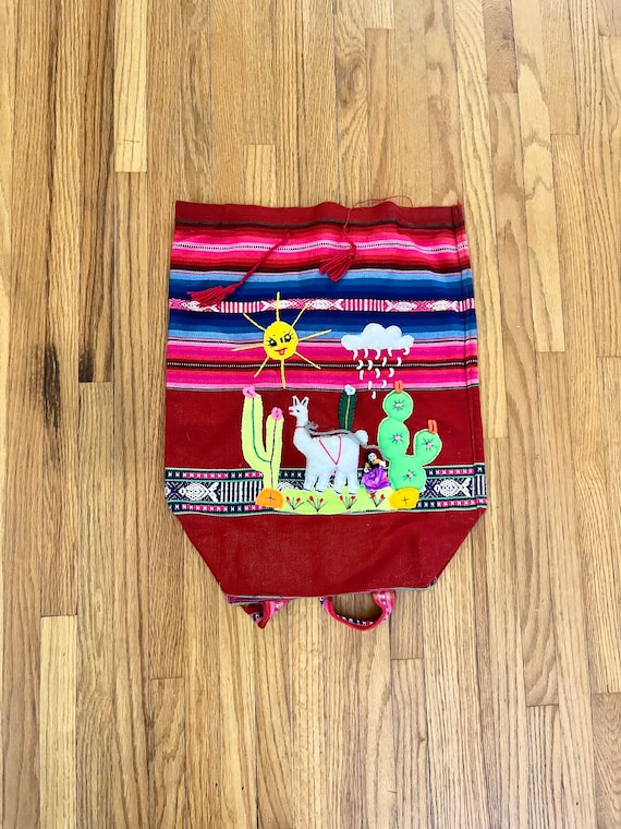 Serape backpack,Mexican backpack,backpack bag,rainbow… - Gem