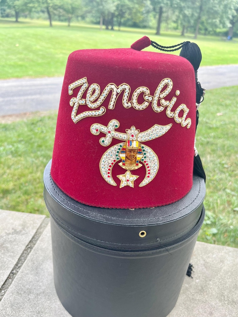 Vintage Shriner's Masonic Fez Zenobia Hat With Case - Etsy