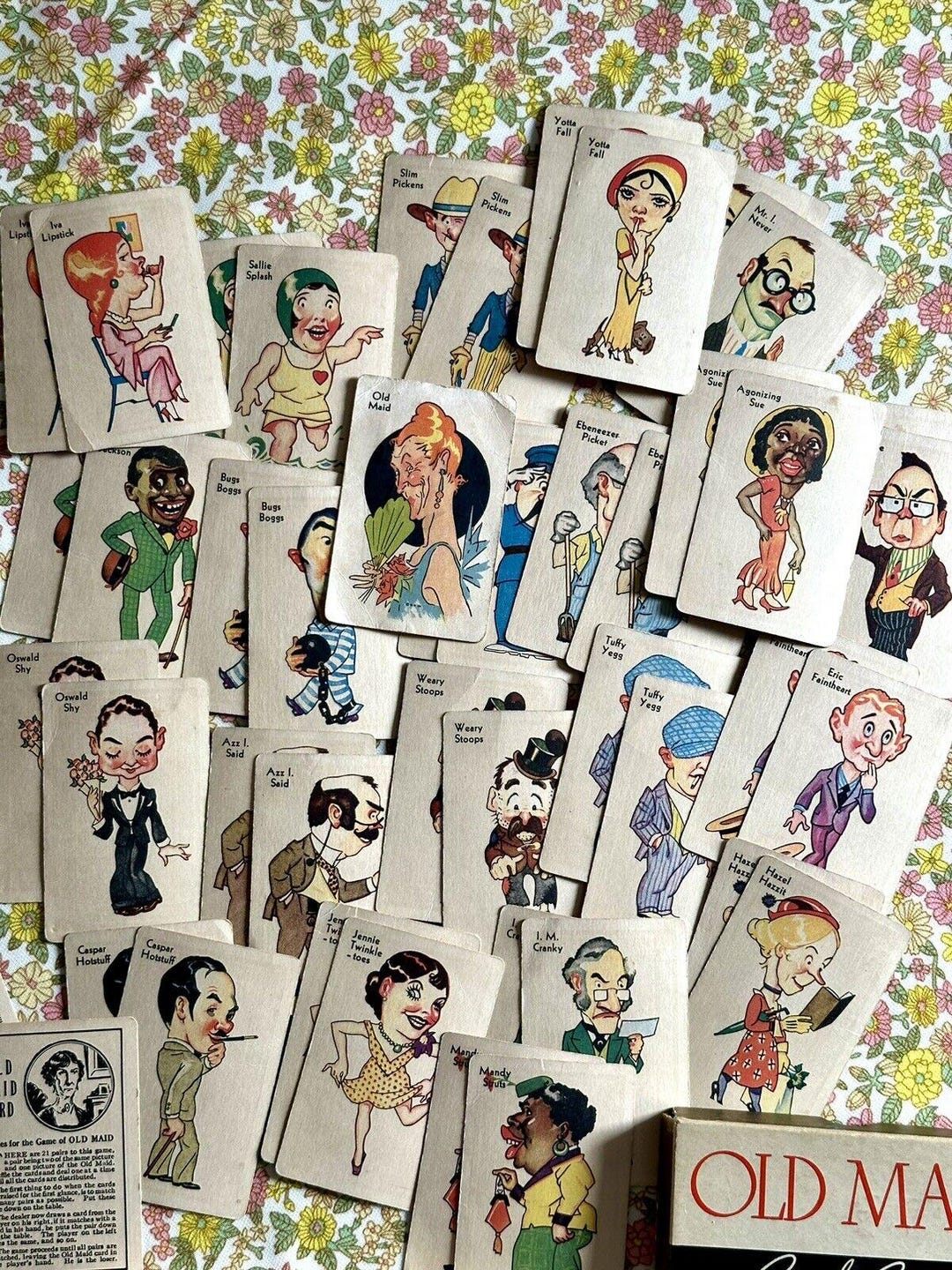 Vintage Whitman Old Maid Card Game Complete - Etsy