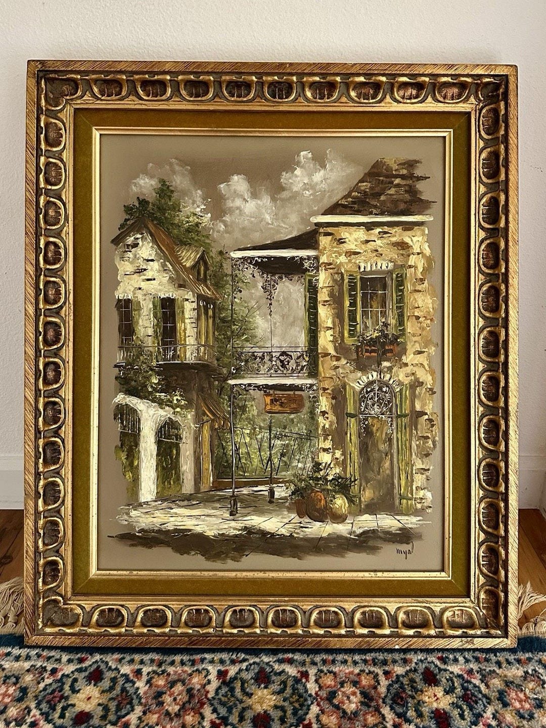 Myrl D'arcy Signed French Quarter New Orleans Framed Original Oil ...