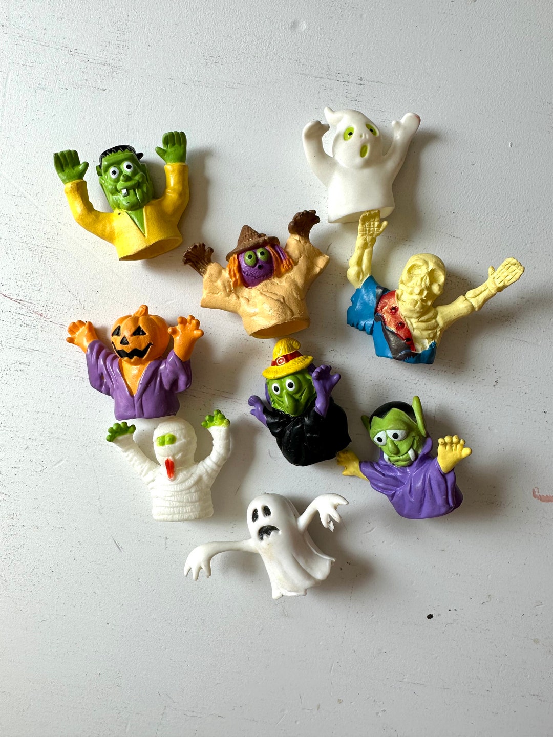 Vintage Halloween Rubber Finger Puppets Set of 9 - Etsy