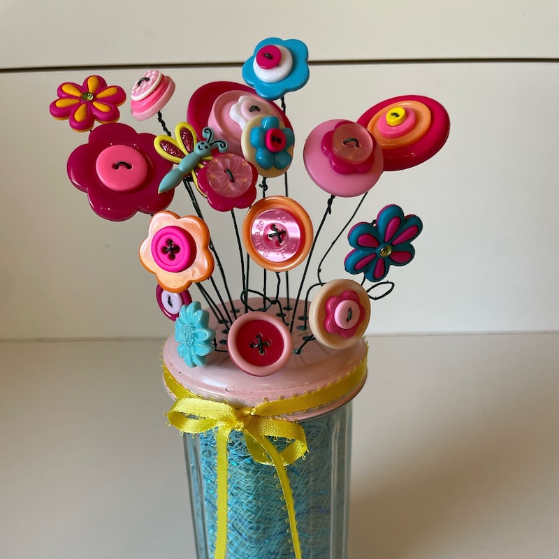 Button Flowers - Etsy