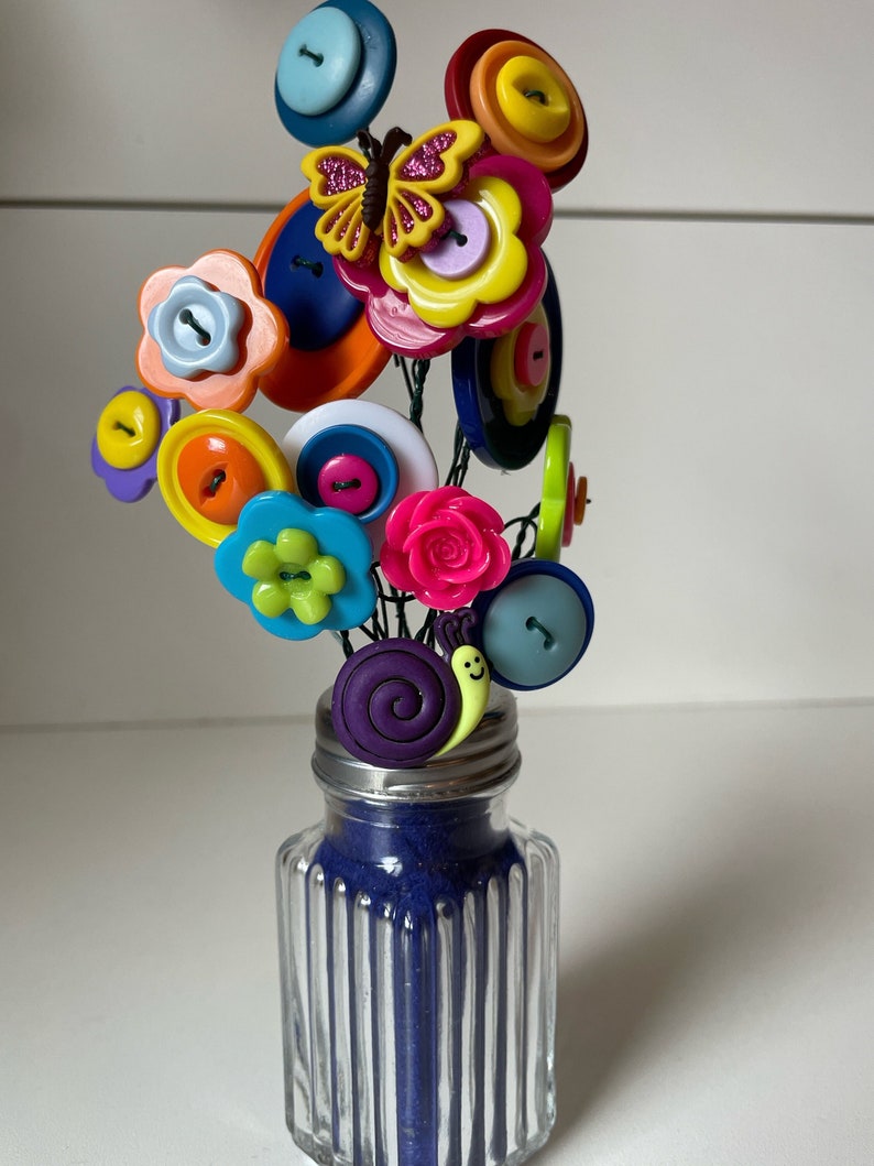 DIY Flower Button Bouquet - Etsy