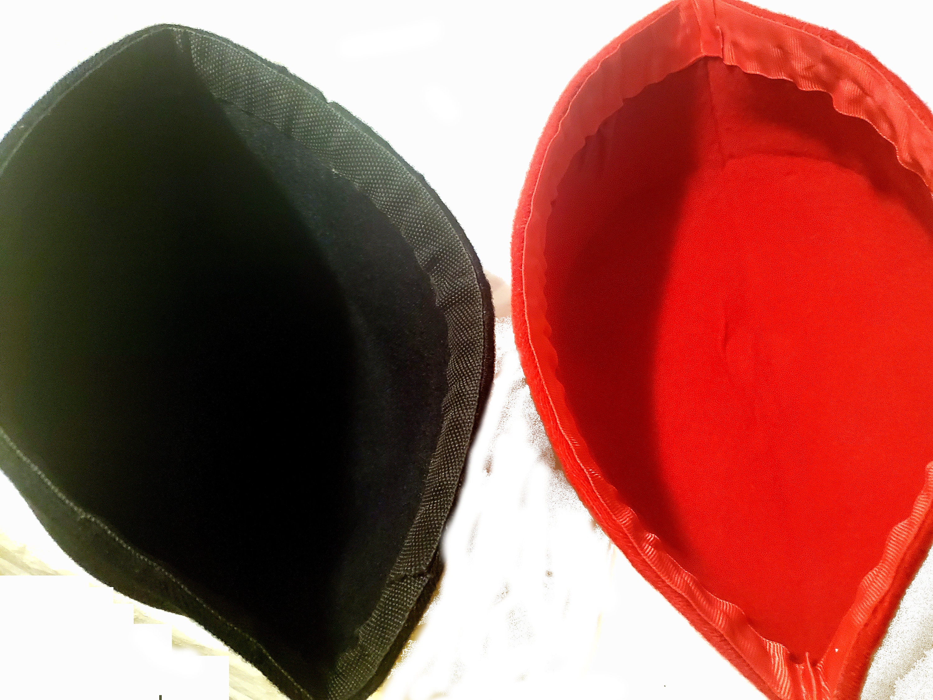 Igbo Nigerian Traditional Wedding Red & Black Ichie Ozo Wool Hat Cap ...