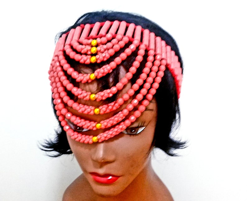 Nigerian Edo Bride Igbo Wedding Princess Costume Beaded Head - Etsy
