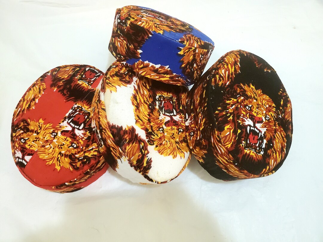 Traditional Isiagu Lion Head Kufi Hat. Igbo Red Cap. - Etsy