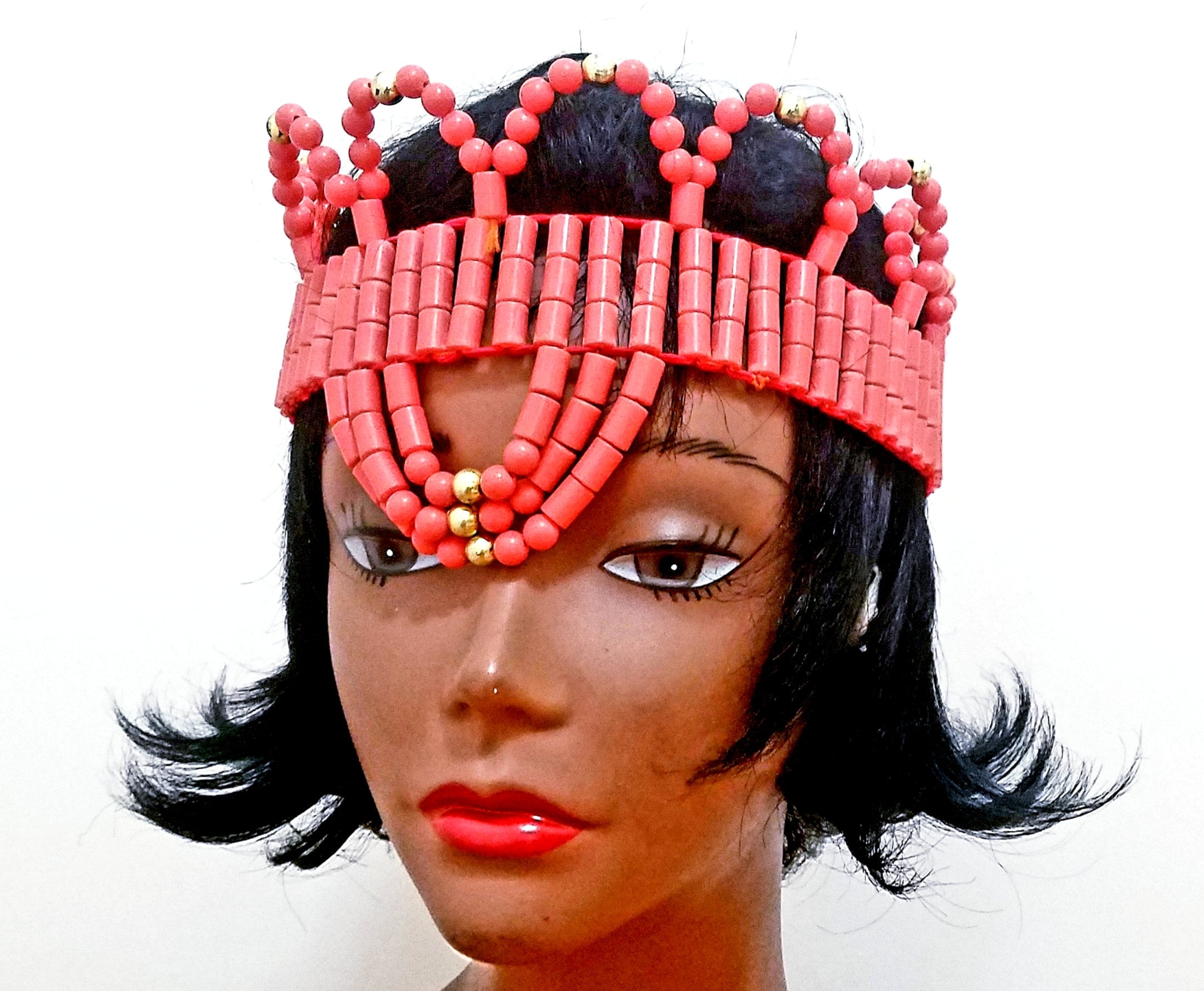 Nigerian Edo Bride Igbo Wedding Princess Costume Beaded Head - Etsy UK