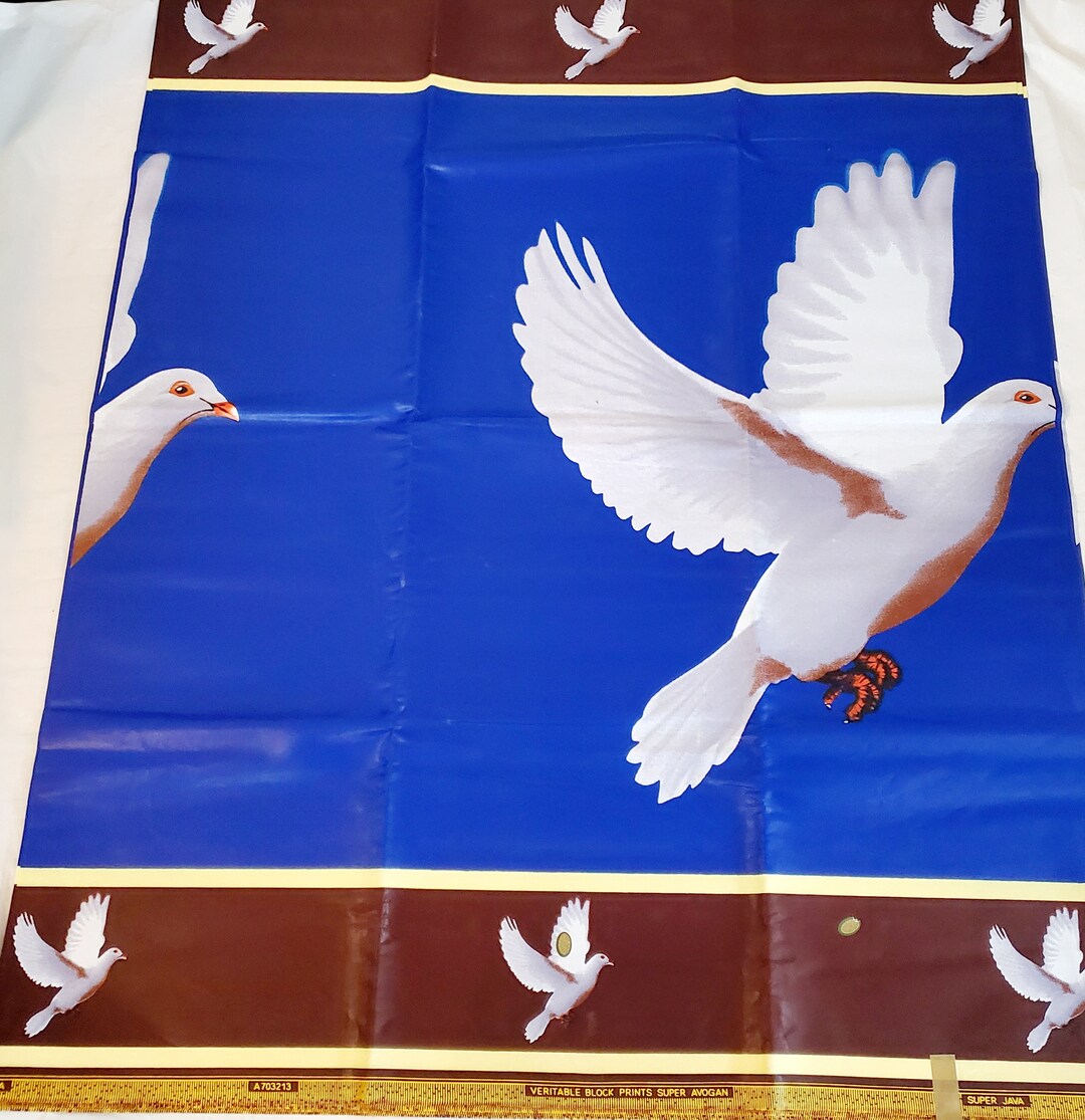 Royal Blue Dove African Fabric Ankara Cotton Prints- by the Yard - Etsy