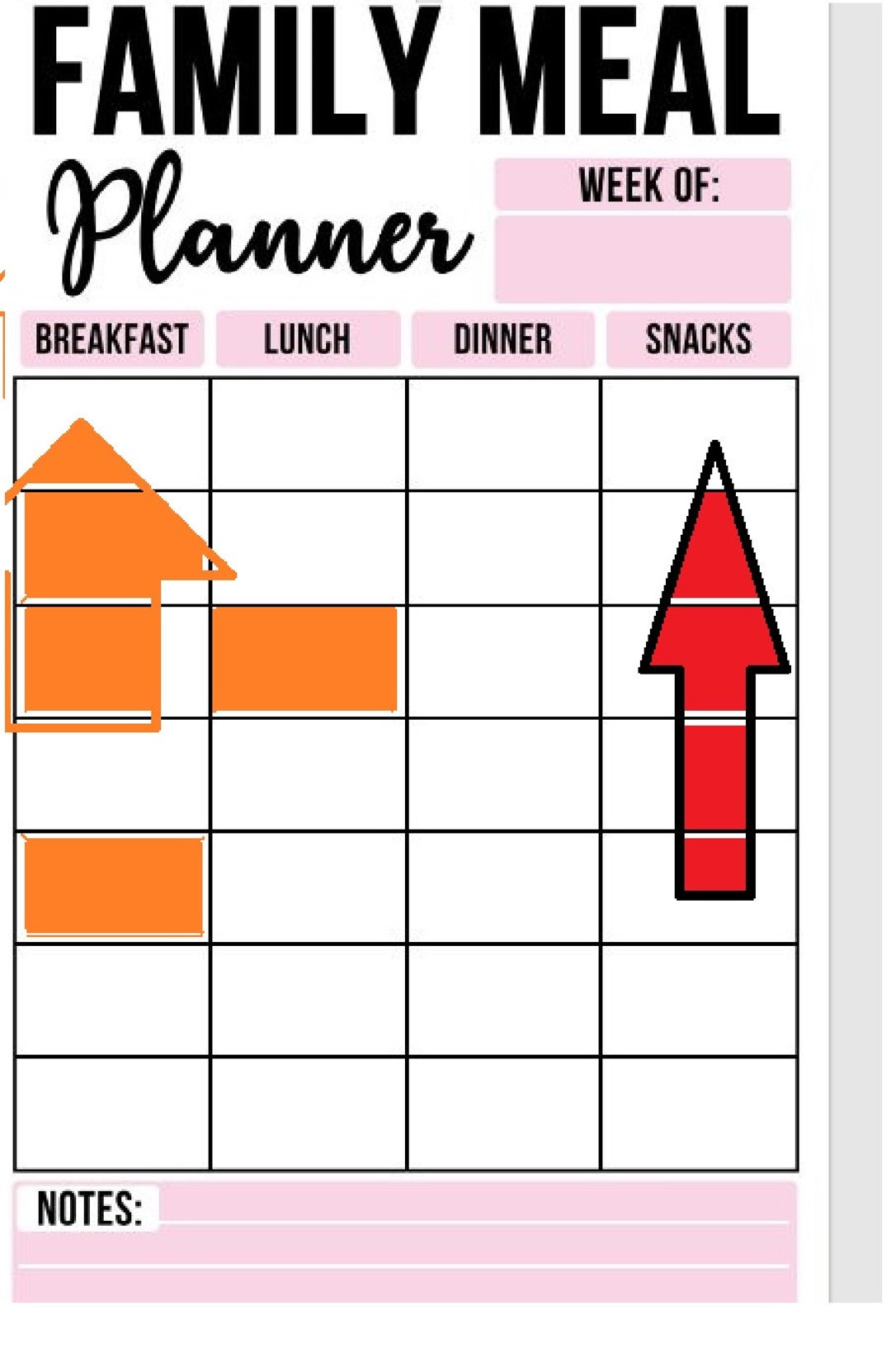 Printable PDF Family Meal Planner Log Journal. Quick and Easy Meals ...
