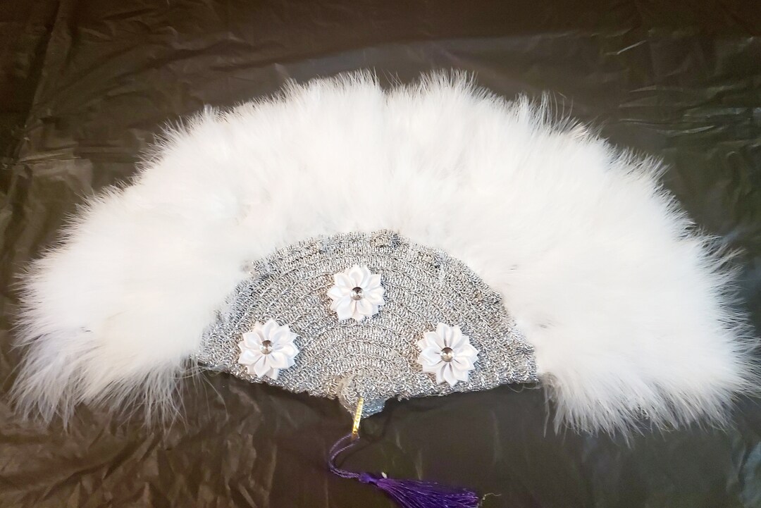 White Traditional Igbo Nigerian Wedding Bridal Feather Fan - Etsy