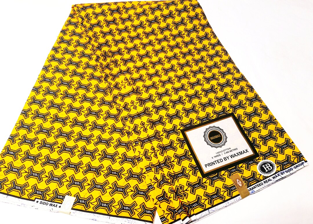 Yellow African Fabric Ankara Cotton Print- by the Yard - Etsy