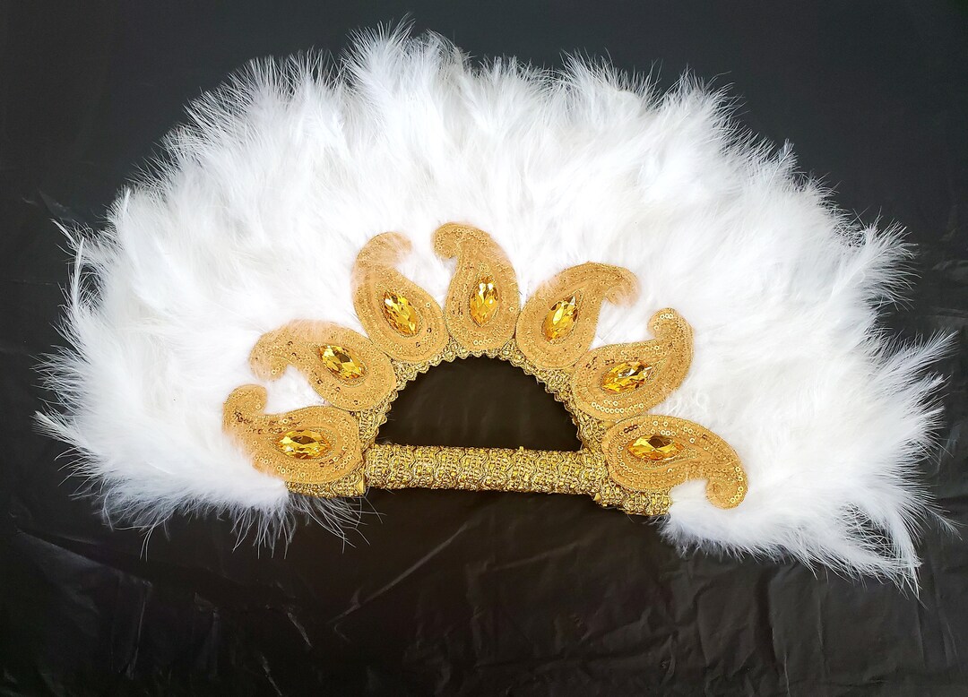 Traditional Igbo Nigerian Handheld Wedding Bridal Feather Clutch Fan ...