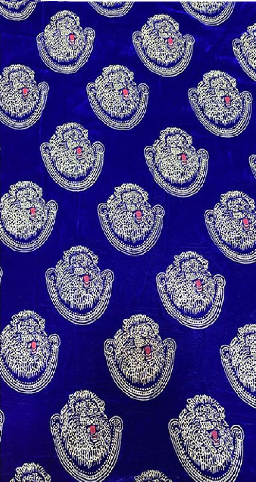 2.5 Yards Royal Blue Velvet Isiqgu George Wrapper .traditional - Etsy