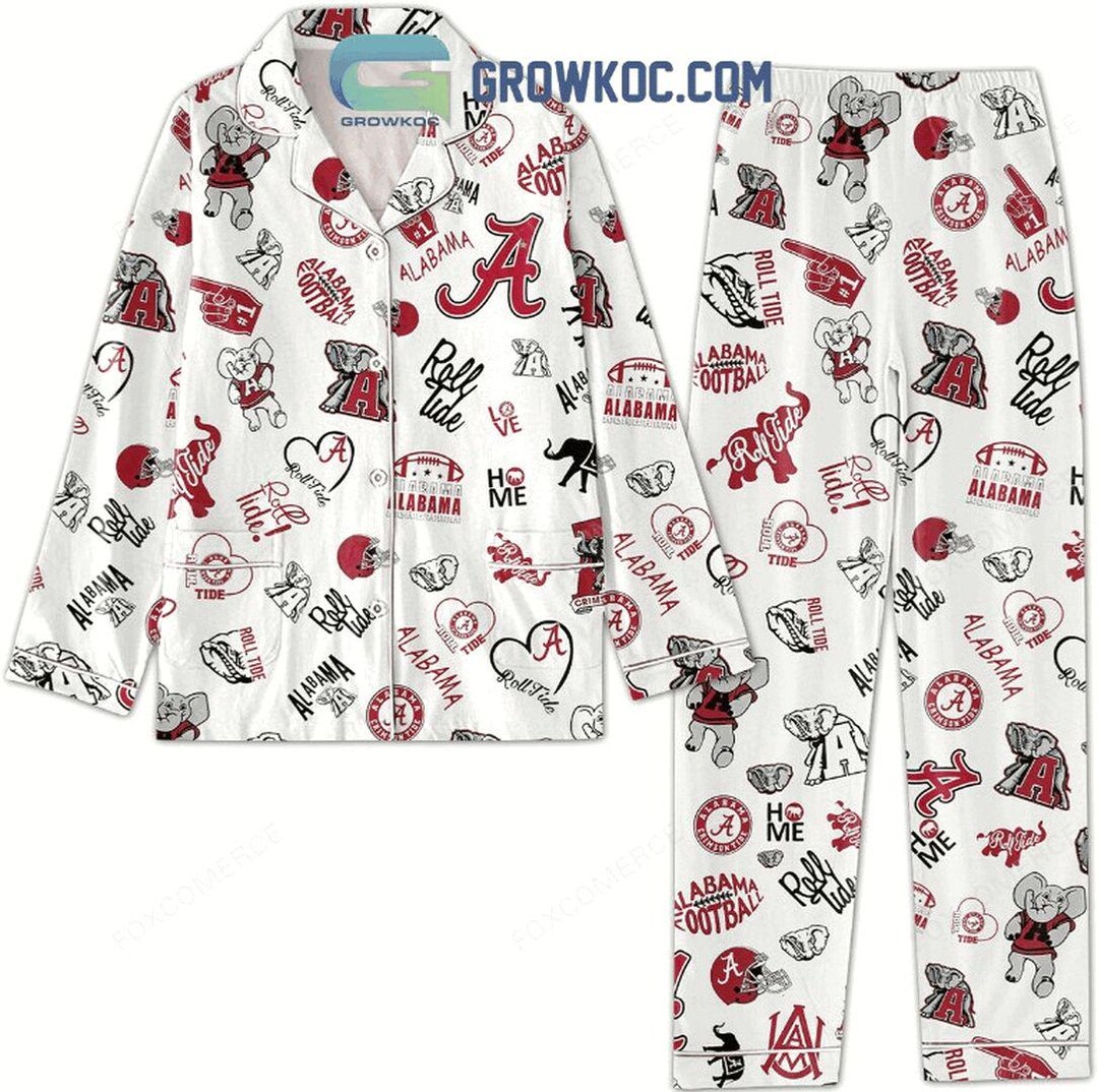College Team Roll Tide Christmas Pajamas Set - Etsy