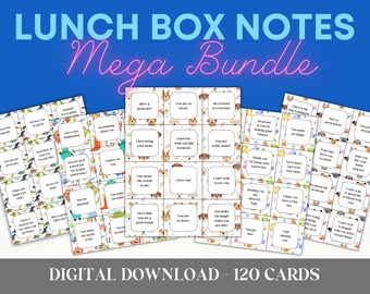 Lunch Box Notes for Kids Hearts | Printable Notes for Girls | Digital ...