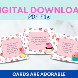 Kids Birthday Scavenger Hunt Indoor | Girls Birthday Scavenger Hunt ...