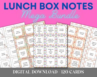 Lunch Box Notes for Kids Hearts | Printable Notes for Girls | Digital ...