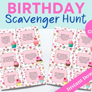 Kids Birthday Scavenger Hunt Indoor | Girls Birthday Scavenger Hunt ...