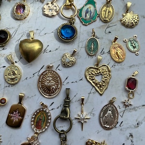 Beautiful Vintage Religious Spiritual Divine Golden Charms Choose Your ...