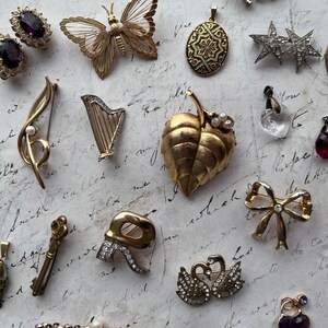 Lovely French Antique Golden Broche Pendant Jewellery Pieces 1930 18k ...