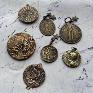 Beautiful Old Vintage Antique Copper Brass Pendants Set of 7 - Etsy