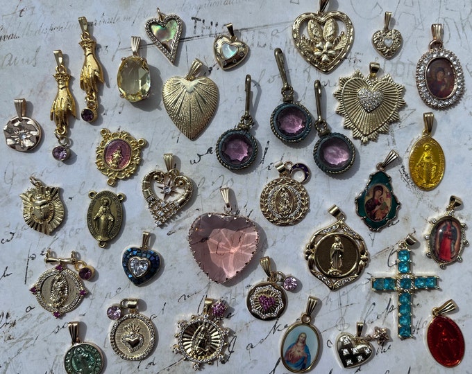 Beautiful Vintage Religious Spiritual Divine Golden Charms Choose Your ...