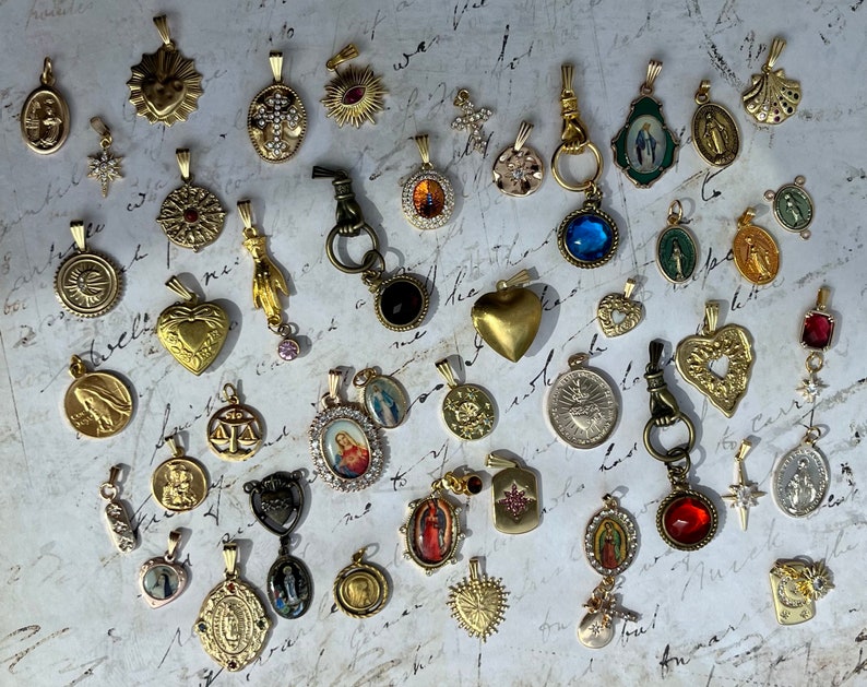 Beautiful Vintage Religious Spiritual Divine Golden Charms Choose Your ...