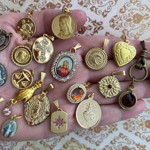 Beautiful Vintage Religious Spiritual Divine Golden Charms Choose Your ...