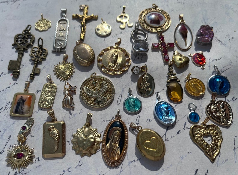 Lovely Vintage 18k Golden Style Charms Stylish French German - Etsy