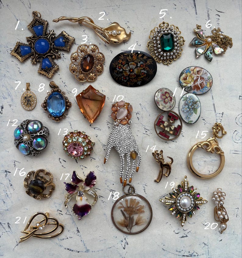 Antique European German English French Vintage Style Stylish Brooches ...